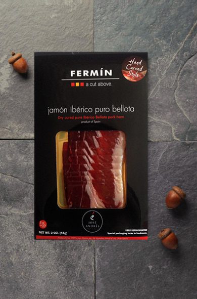 Sliced Acorn Fed 100% Iberico Ham 2oz by Fermin | Jamones Sin Fronteras
